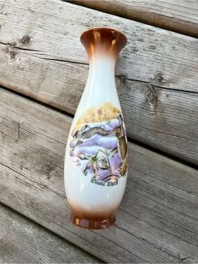 Accents | Vintage Hand Painted Japanese Porcelain Bud Vase Winter Walk ...